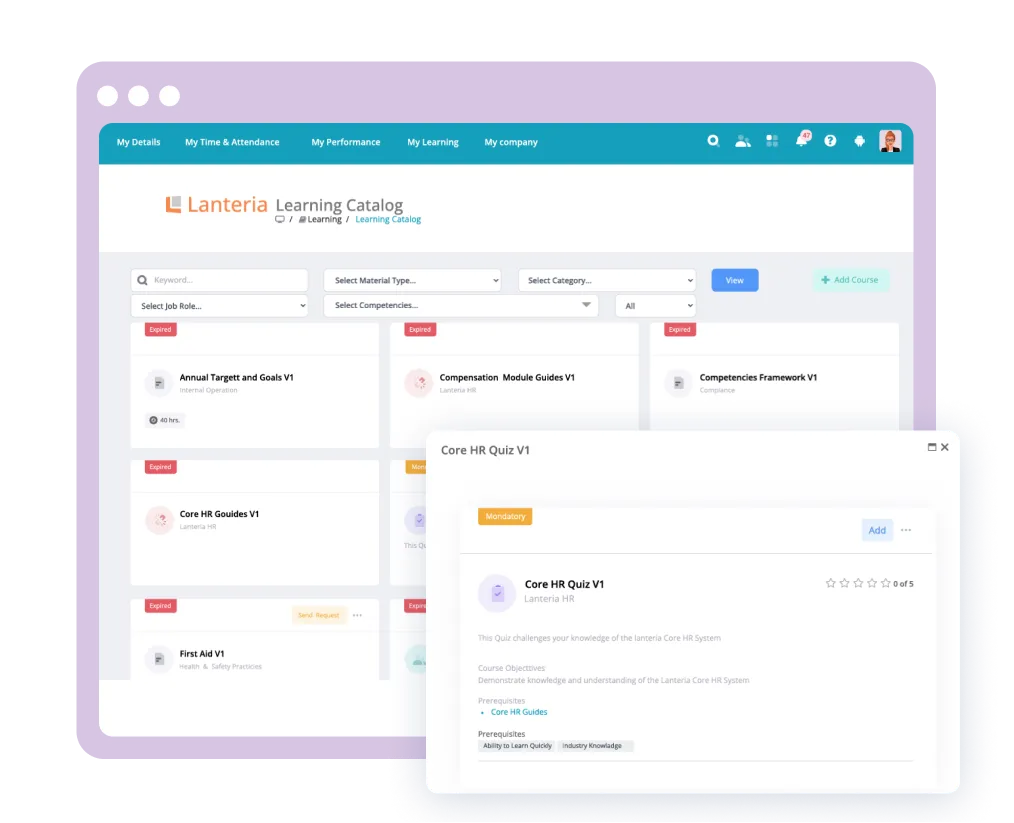 Lanteria HR Learning Management System | SharePoint LMS